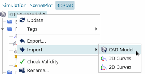 Importing Geometry into a 3D-CAD Model
