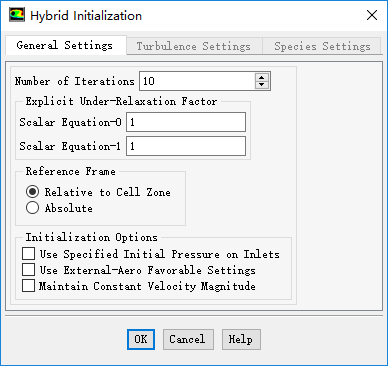 Fluent中的各种初始化