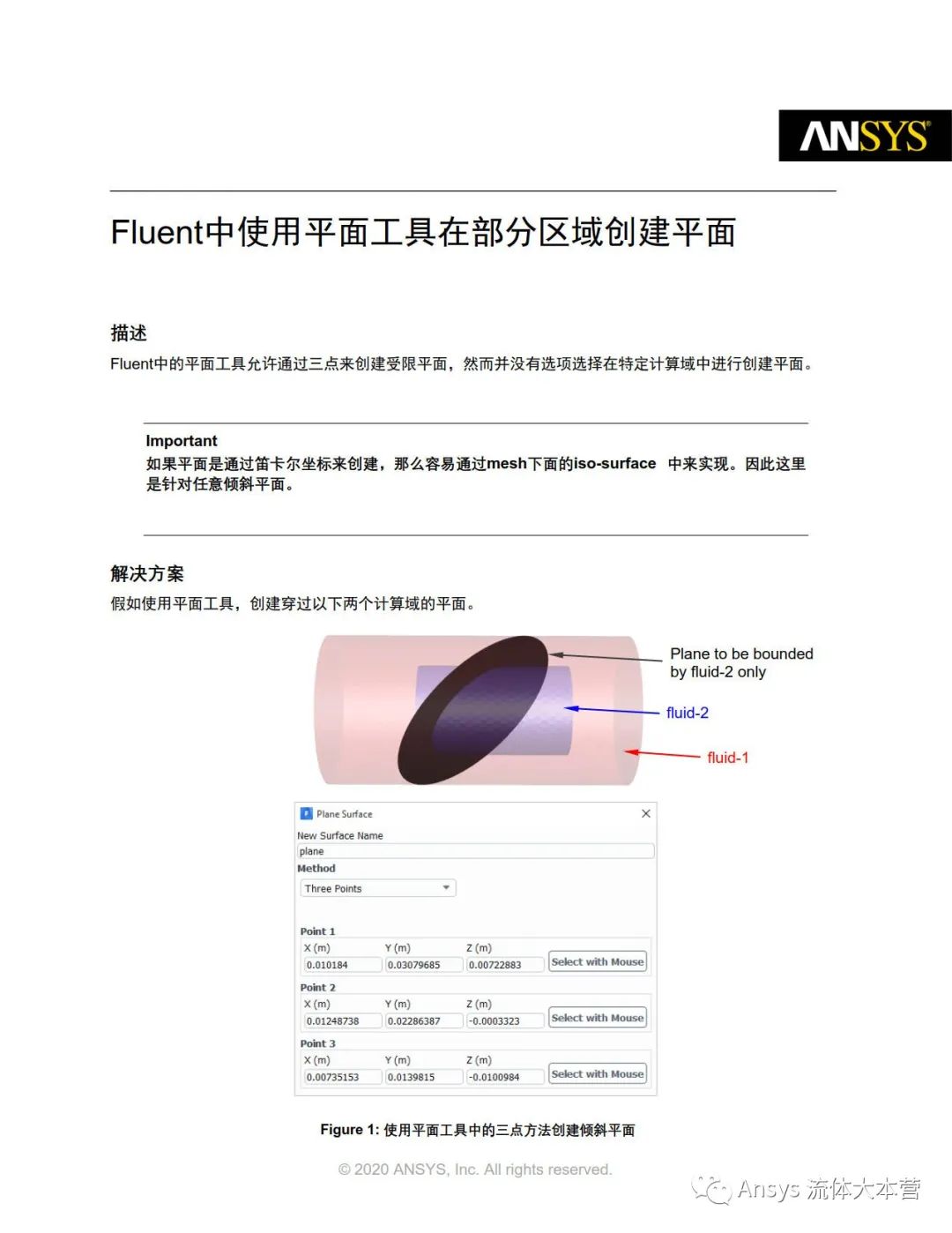 【仿真技巧】Fluent中使用平面工具在部分区域创建平面