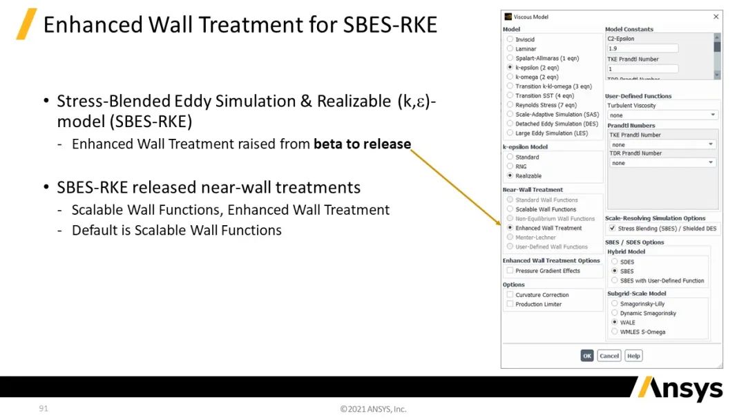2021R2 Fluent 新功能-湍流/流固耦合