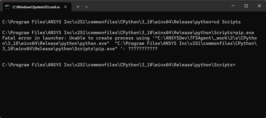 ANSYS自带的python安装PyFluent